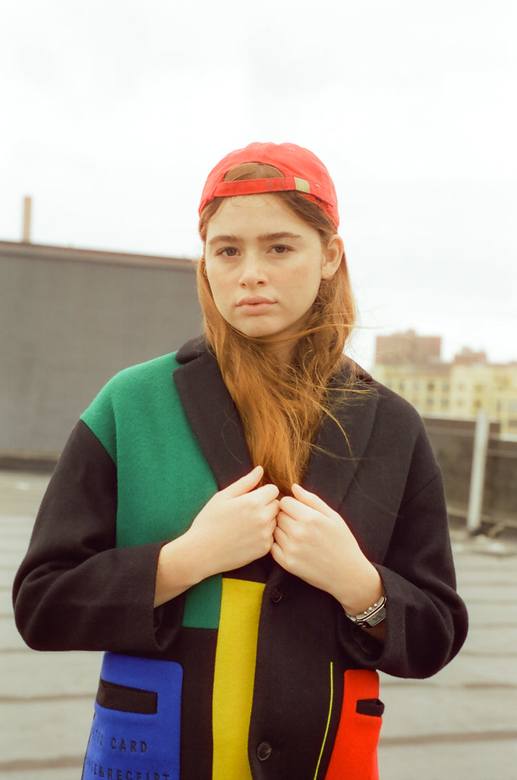 Black NYC Colorblock Wool Coat | Urlazh – Urlazh New York